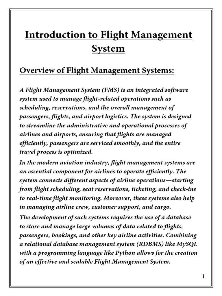 My CS Project 2024 | PDF | Aviation