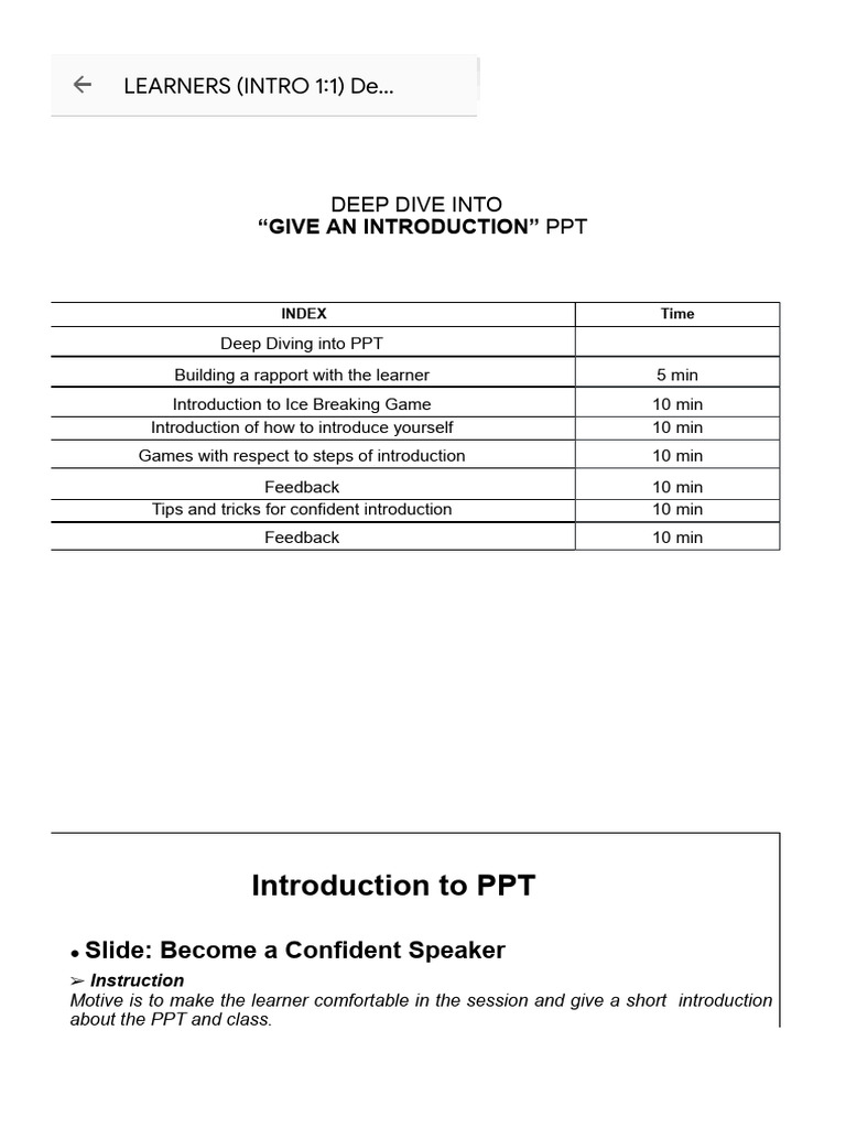 LEARNERS (INTRO 1-1) Deep Dive | PDF | Learning