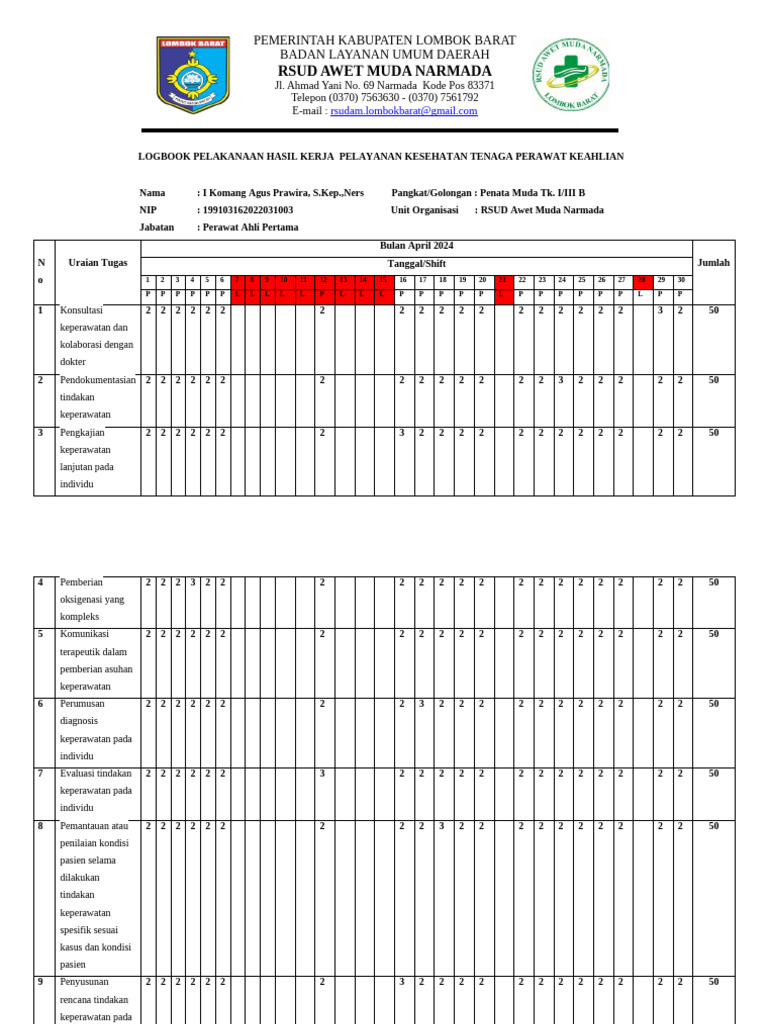 Bukti Dukung Ekin April 2024 | PDF