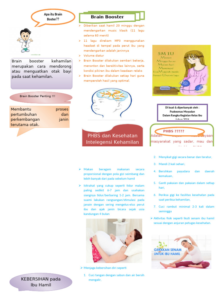 Leaflet Brain Boster&PHBS | PDF