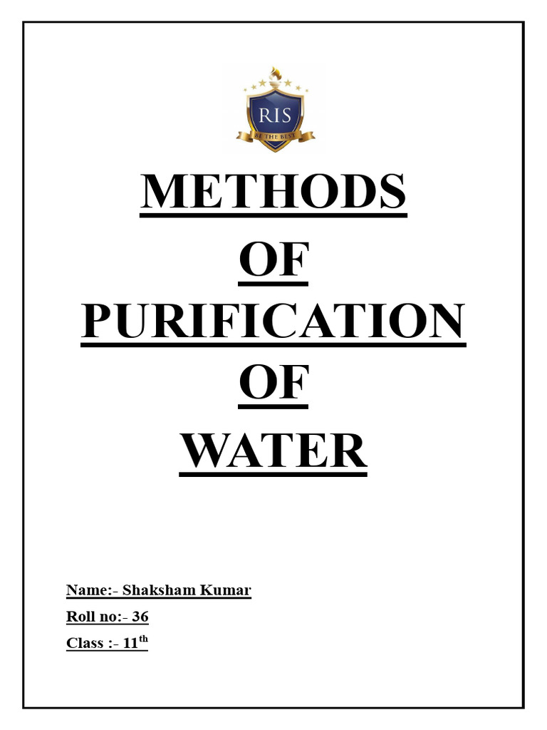 Method of Purification | PDF | Water Purification | Ultraviolet
