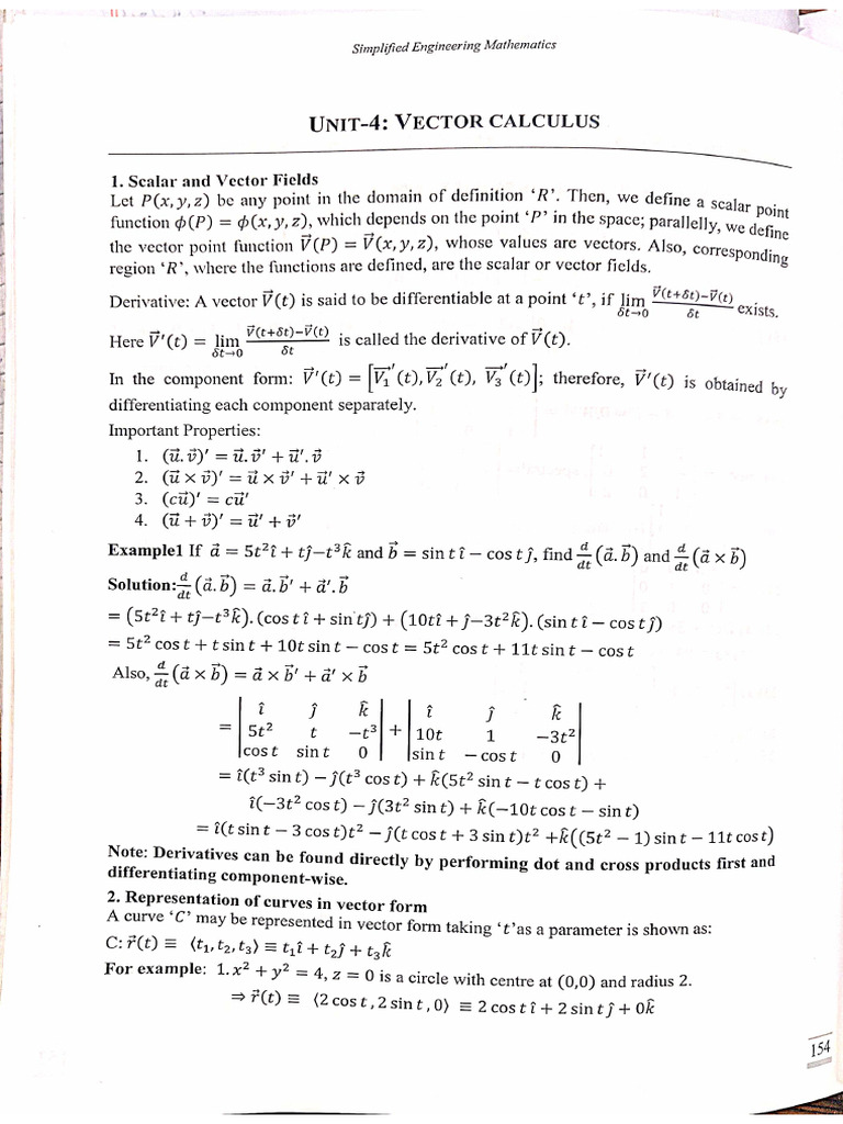 Unit 4 Vector Calculus | PDF