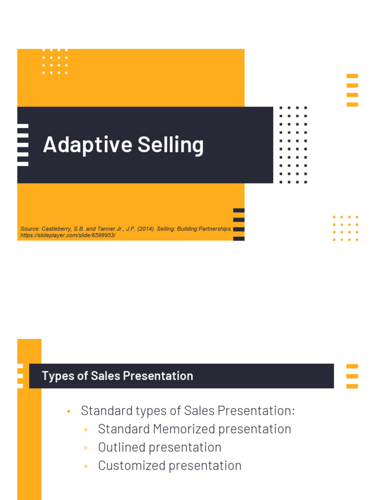 Chapter 5 - Adaptive Selling | PDF | Sales | Psychology