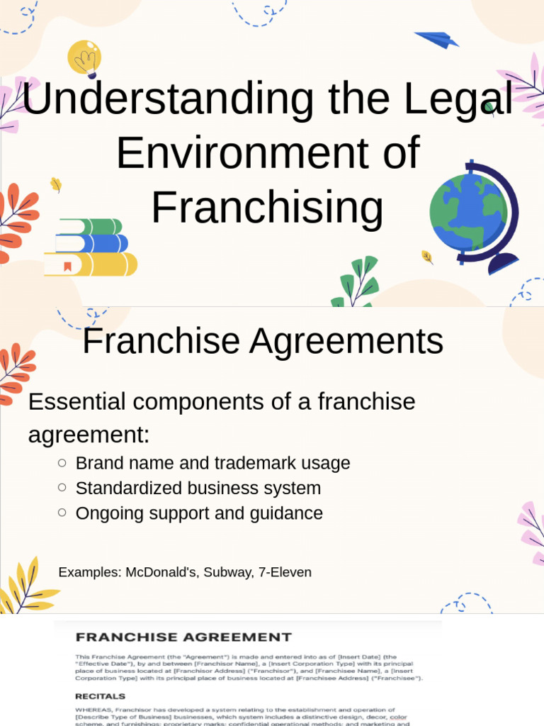 Lesson 5 Legal Environment of Franchising | PDF | Franchising | Civil ...