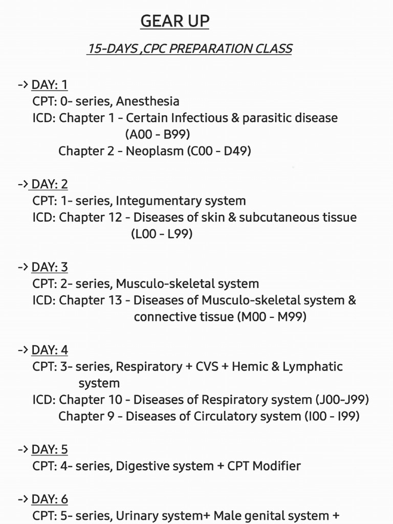 Gear Up - CPC Class Details | PDF