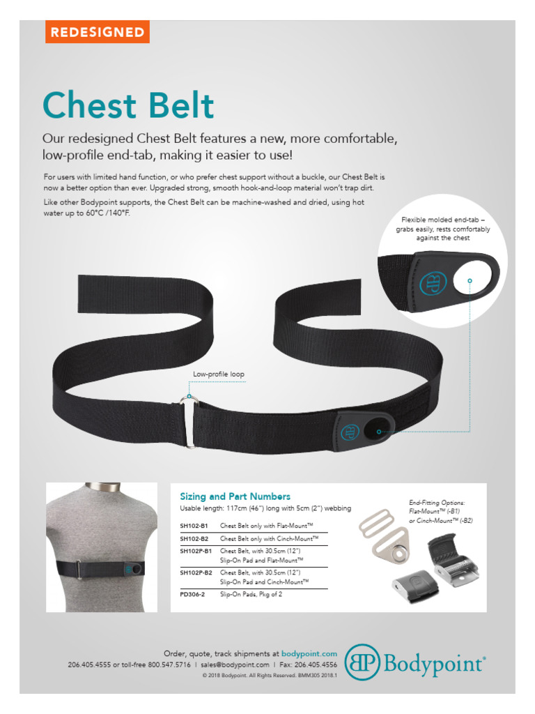 Chest Belt Sell Sheet BMM305 2018.1 | PDF