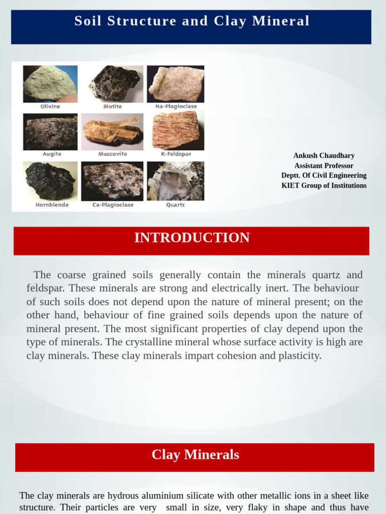 Soil Structure and Clay Minerals | PDF | Minerals | Clay
