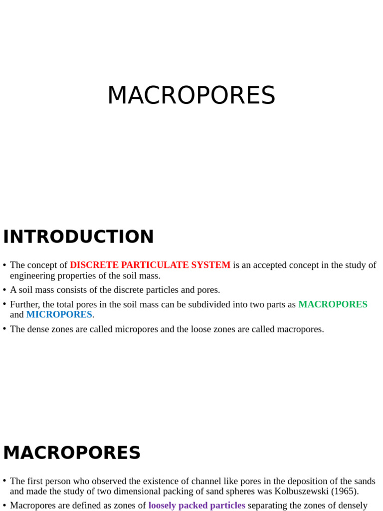 Soil Macropores: Engineering Insights | PDF | Porosity | Strength Of ...