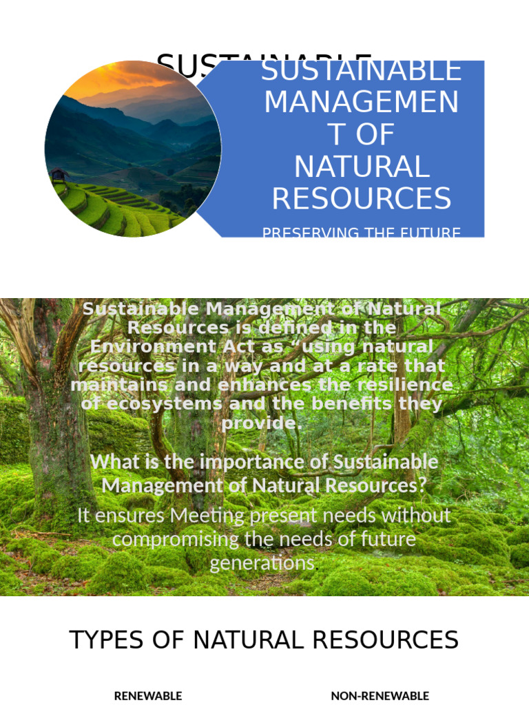 Sustainable Management of Natural Resources | PDF | Science & Mathematics
