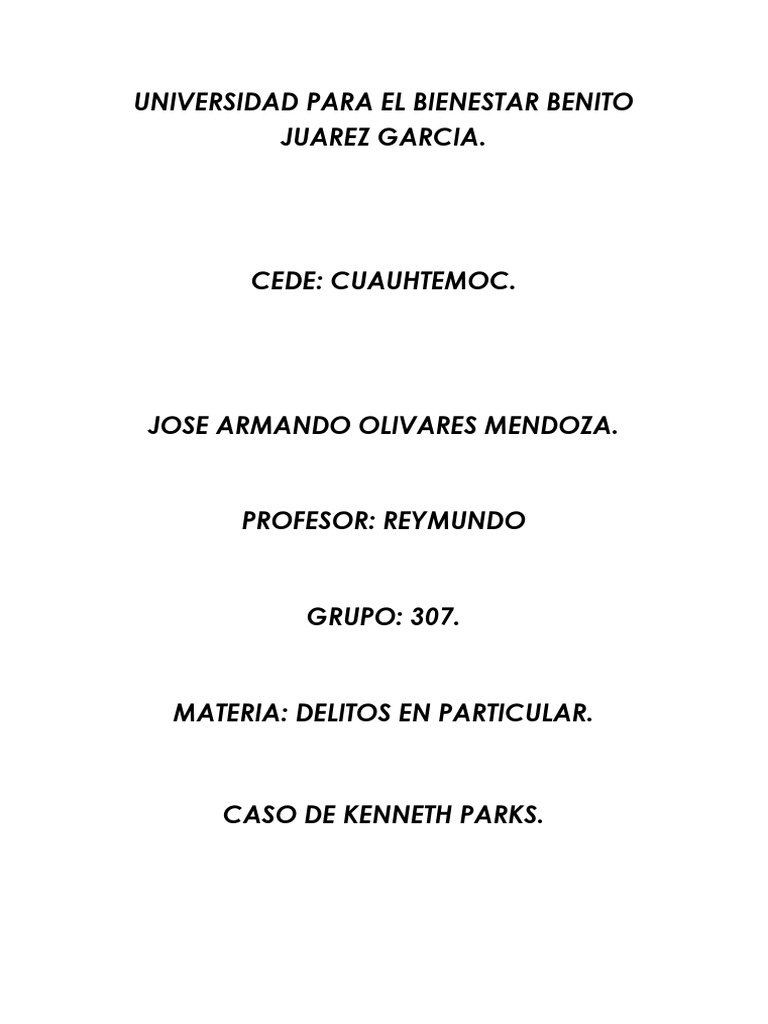 Absolución de Kenneth Parks por Sonambulismo | PDF | Asesinato