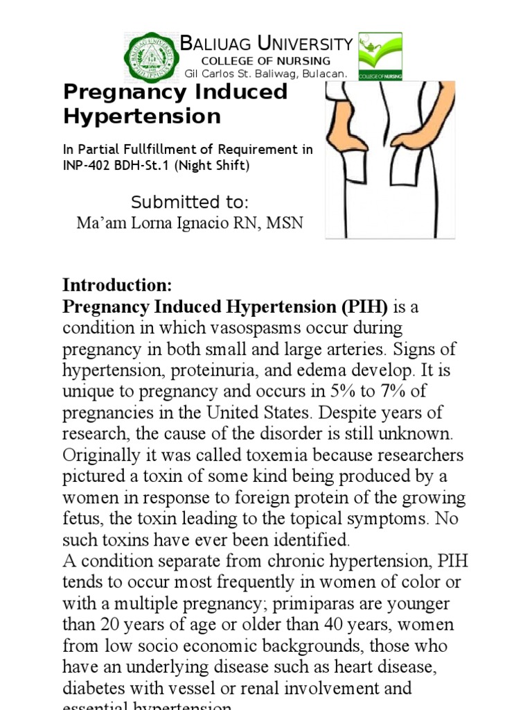 Pregnancy Induced Hypertension (PIH) Is A | PDF | Aorta | Artery
