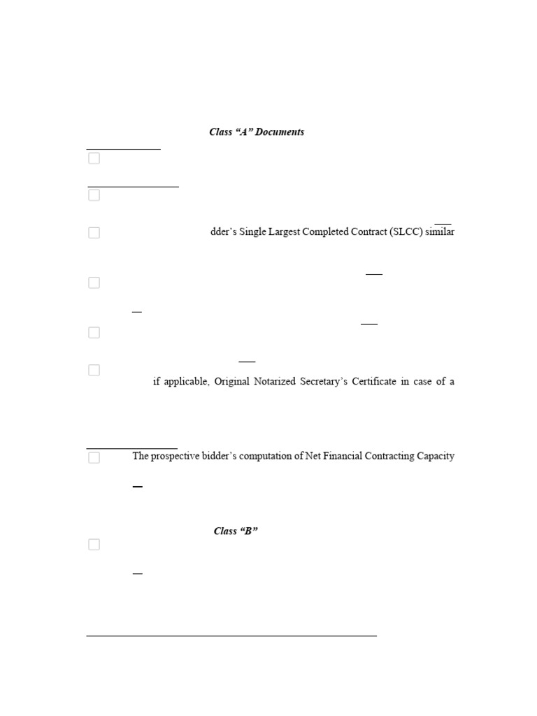 Bid Documents Part 1 Forms Checklist | PDF | Affidavit | Sole Proprietorship