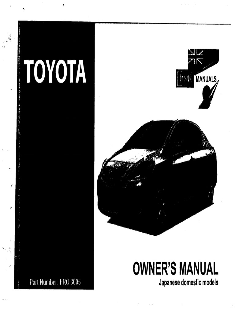Toyota Belta User Manual Part 1 3 PDF - Organized | PDF