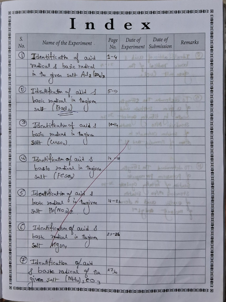 Chemistry Class 12 Practical | PDF