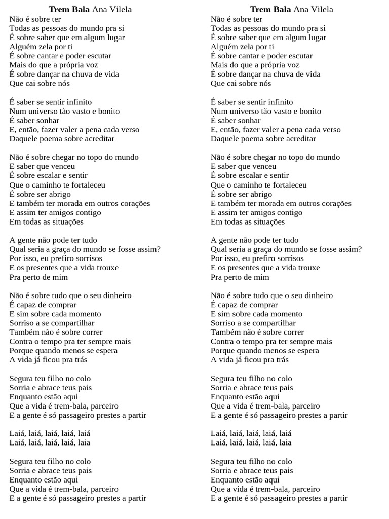 Trem Bala Ana Vilela | PDF