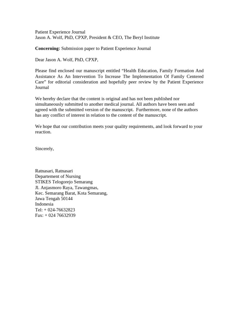 Cover Letter - TMIH - RR | PDF | Self-Improvement