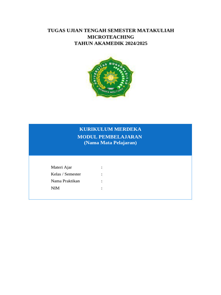 Format Modul Ajar Microteaching Pdf Karier Perkembangan