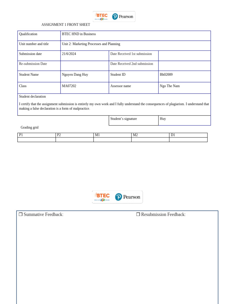 ASM1 5033 BH02009 NguyenDangHuy | PDF | Marketing | Macroeconomics