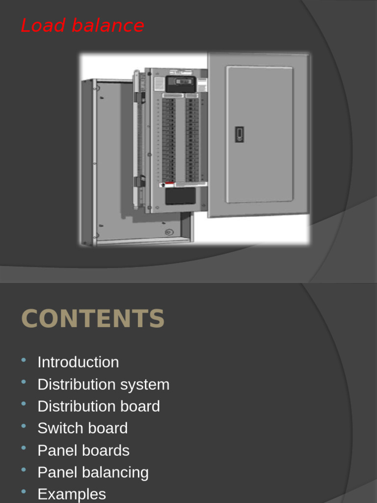 Load Balance | PDF | Electrical Engineering | Electricity
