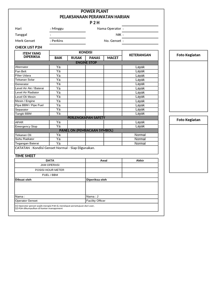 Genset (Warming Genset) | PDF