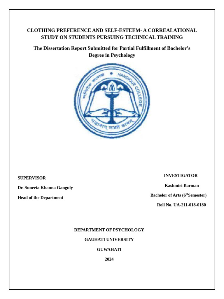 Clothing Preference and Self | PDF