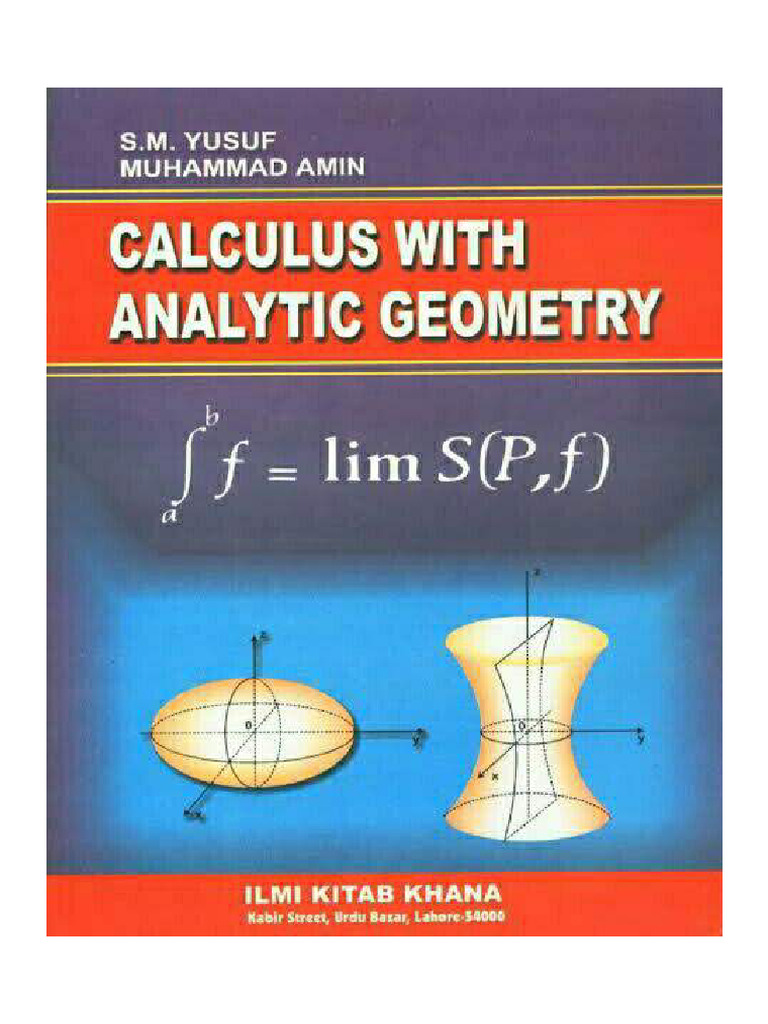 SM Calculus With Analytics Geometry-1 | PDF