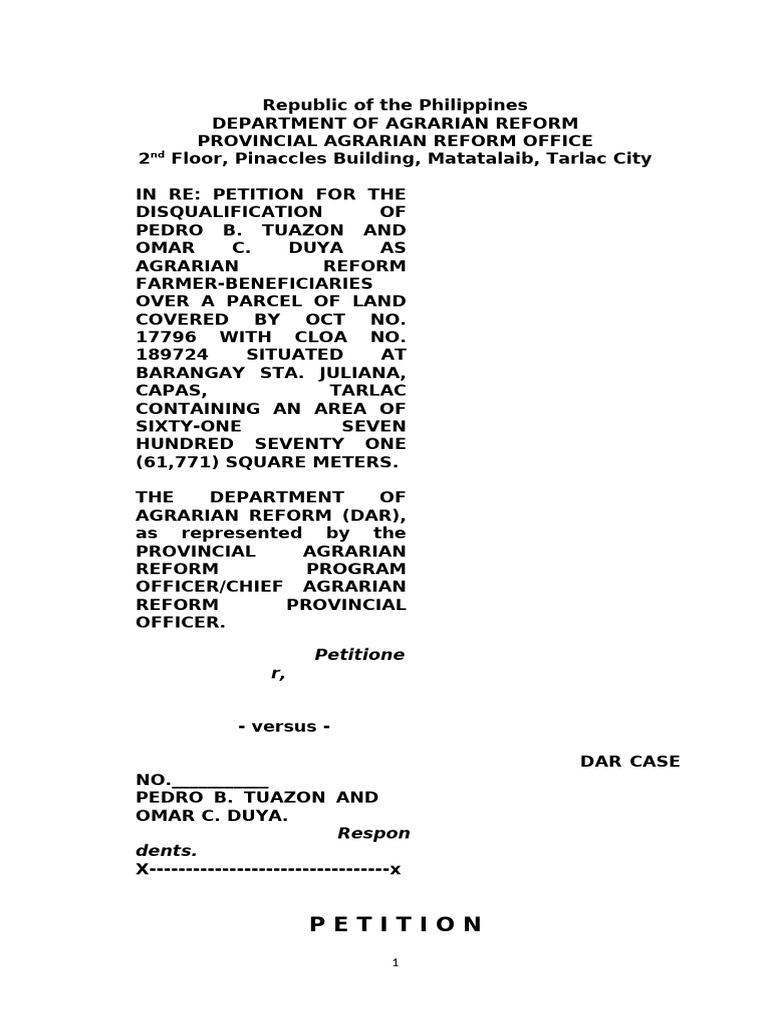 Disqualification Petition for Tuazon & Duya | PDF | Justice | Crime & Violence