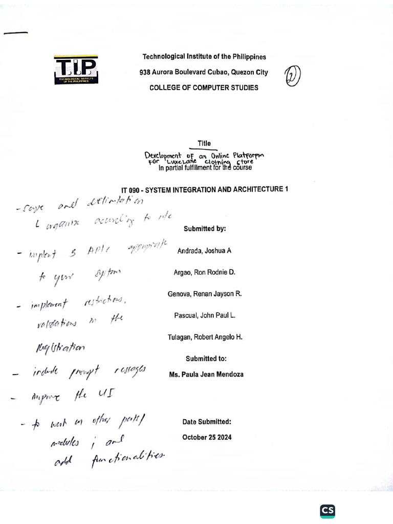 Group 2 Assign 4.1 LuxeLane | PDF