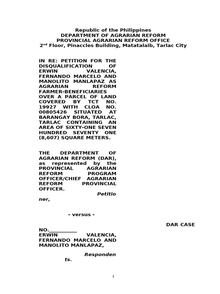 Petition For Disqualification Erwin Valencia | PDF | Justice | Crime ...