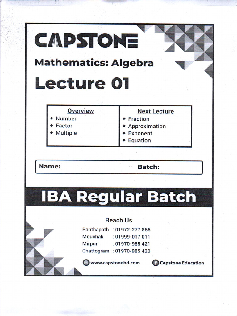 Capston - Math 1 | PDF