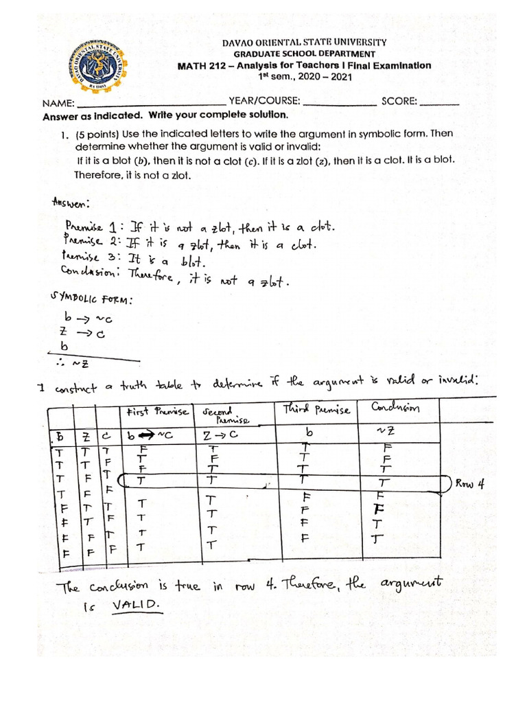 Christine Conlas MST 1 - MATH 212 FINAL EXAM | PDF