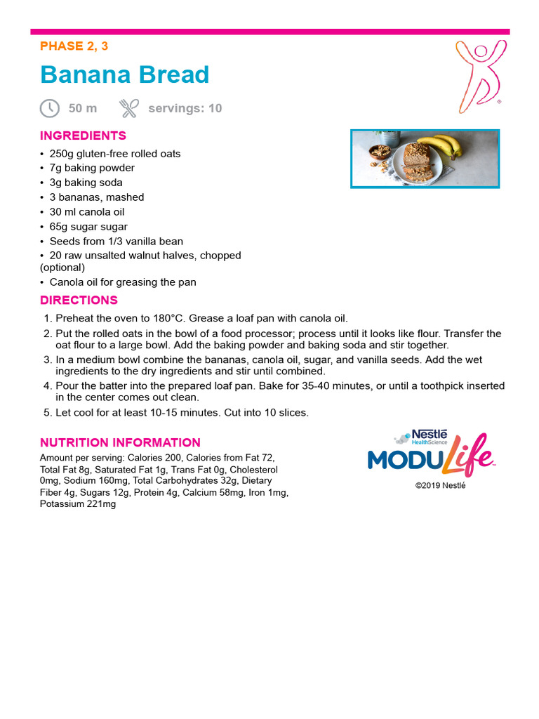 Banana Bread | PDF | Wellness