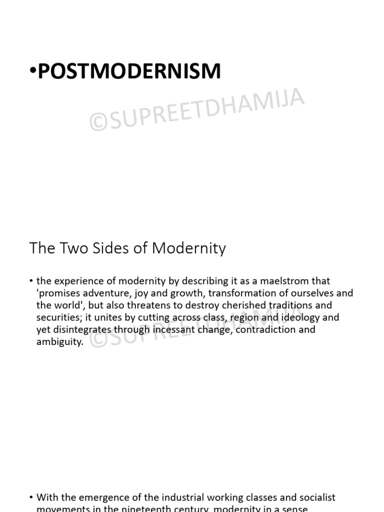 Postmodernism 1699295192728 | PDF | Postmodernism | Transcendence ...