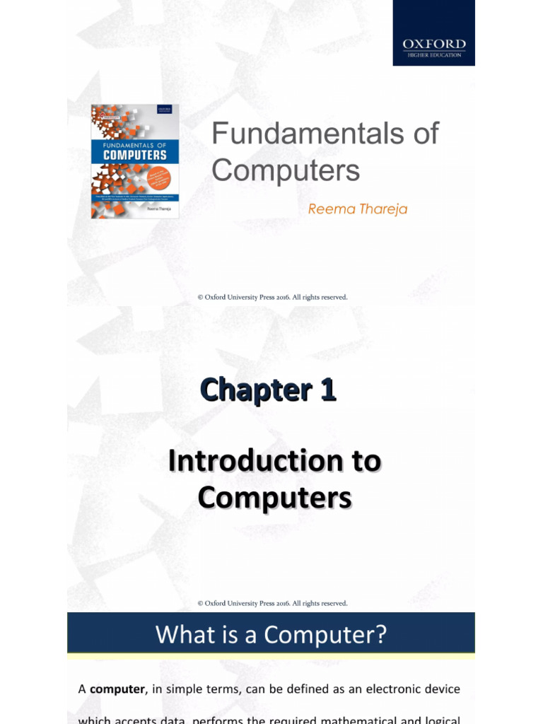 Unit 1 Introduction To Computer | PDF