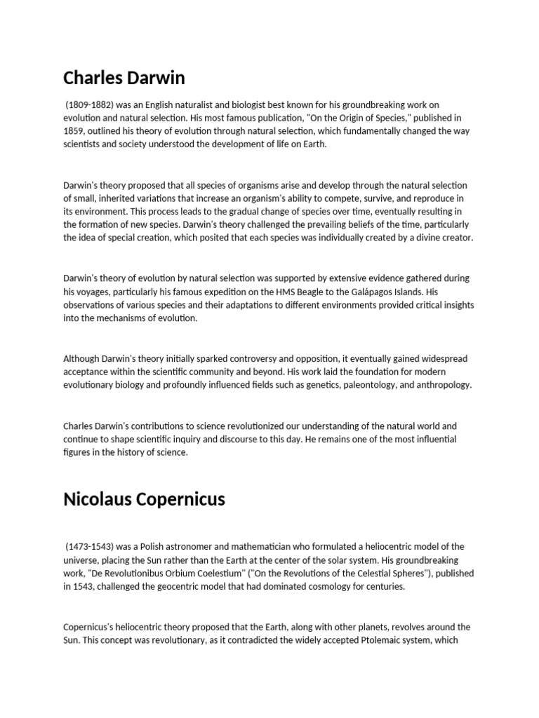 Charles Darwin | PDF | Science | Id