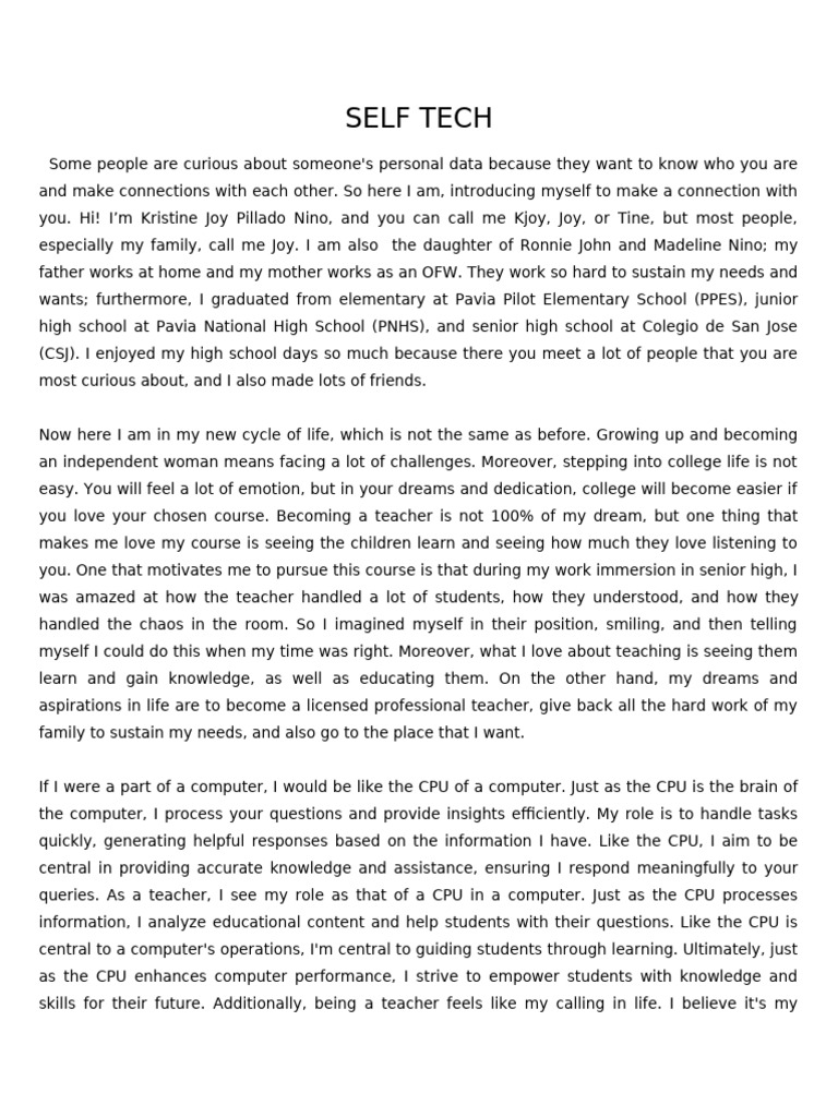 Activity No. 1 Self Tech | PDF | Teachers | Behavior Modification