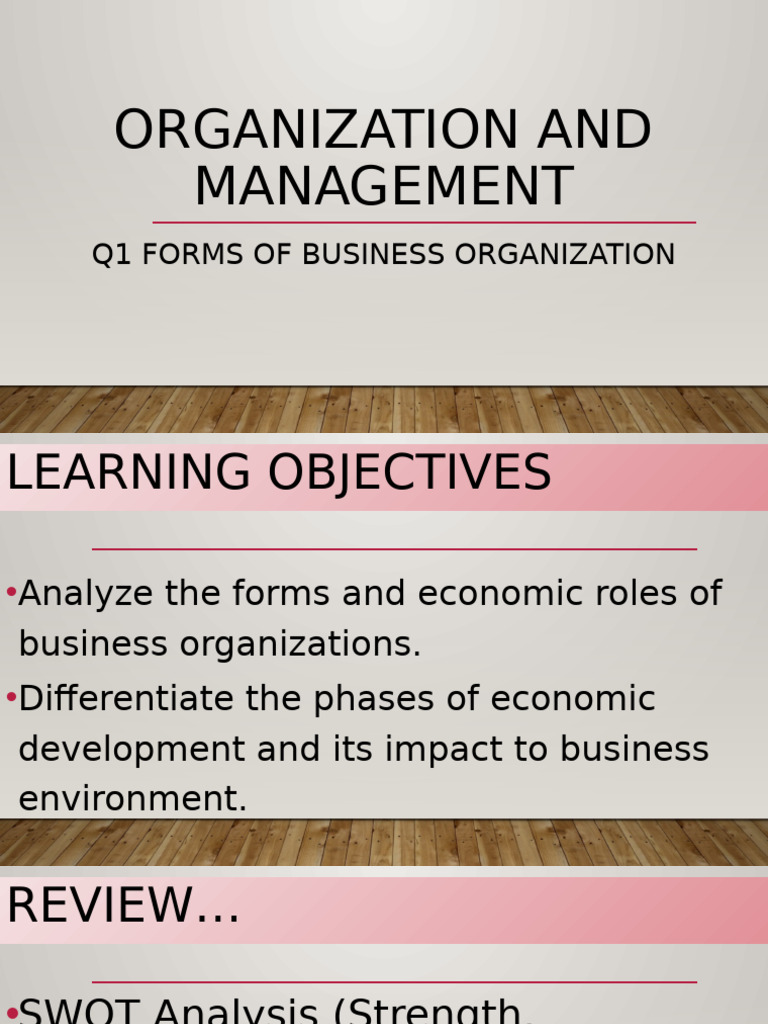 Forms of Business Organization | PDF | Partnership | Sole Proprietorship