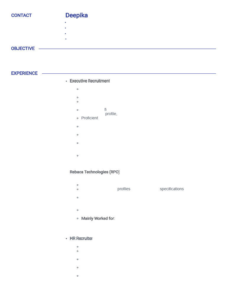 Deepika S_Resume.pdf | PDF | Recruitment | Computing