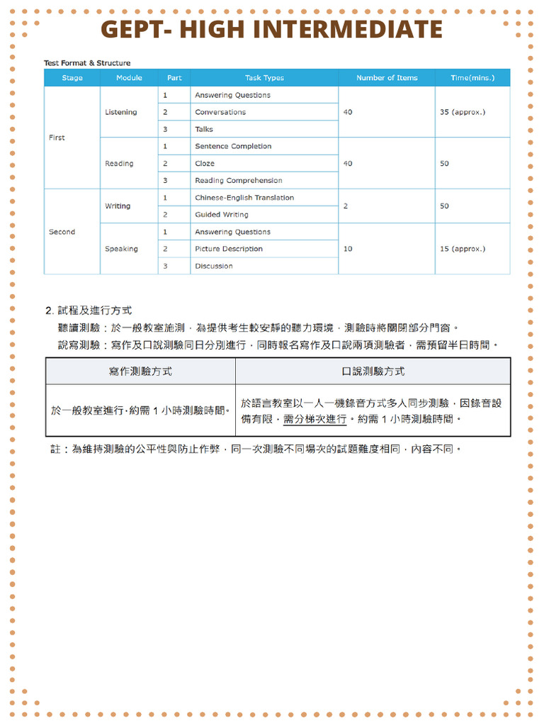 Gept - High Intermediate | PDF