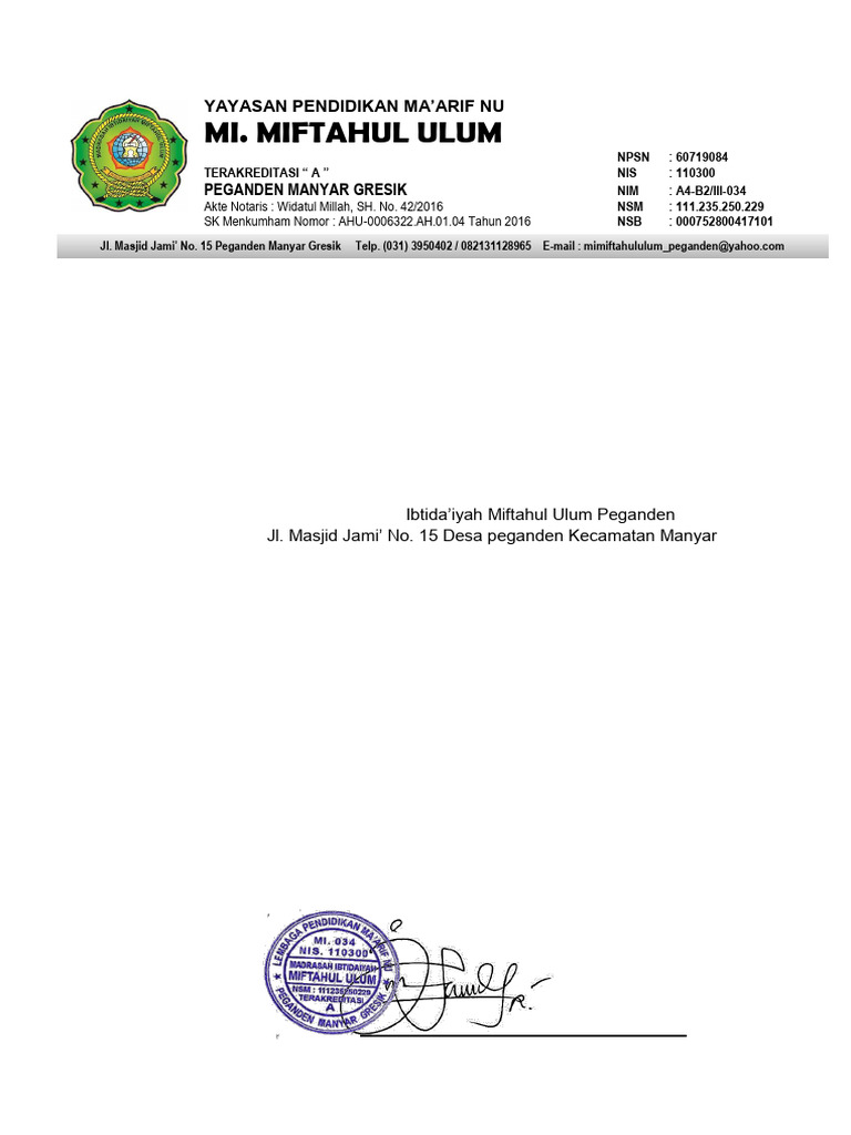 Proposal Madrasah Layak Belajar MI MIFTAHUL ULUM PEGANDEN | PDF