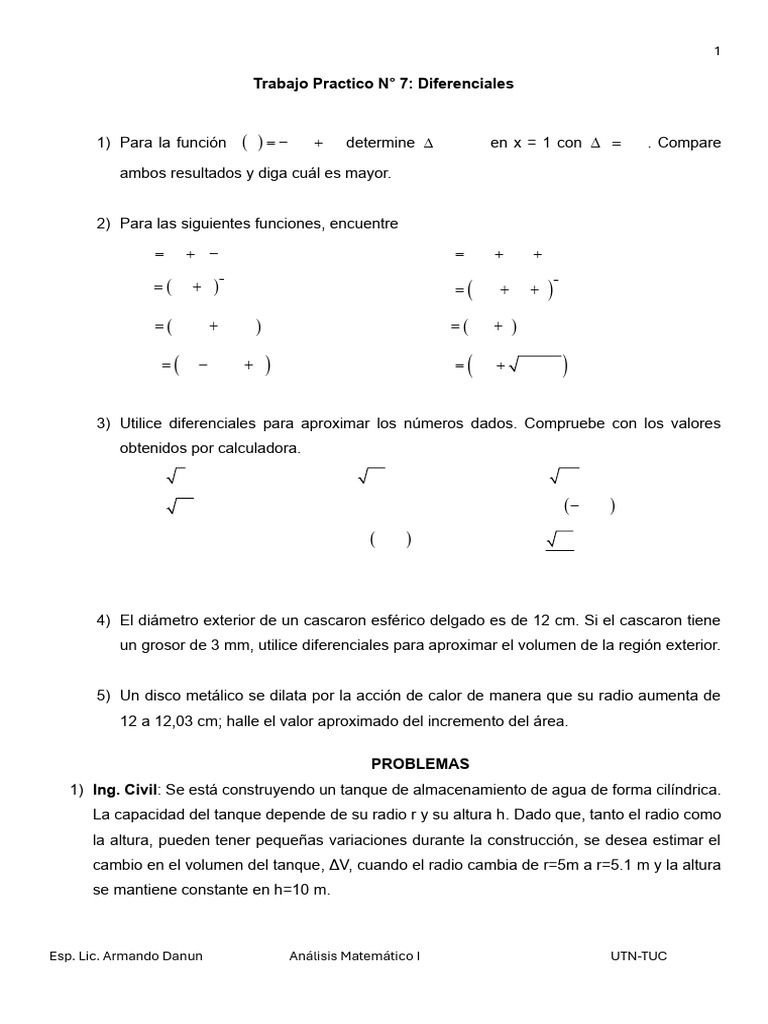 TP Diferenciales Danun 2024 | PDF | Inductor | Capacidad