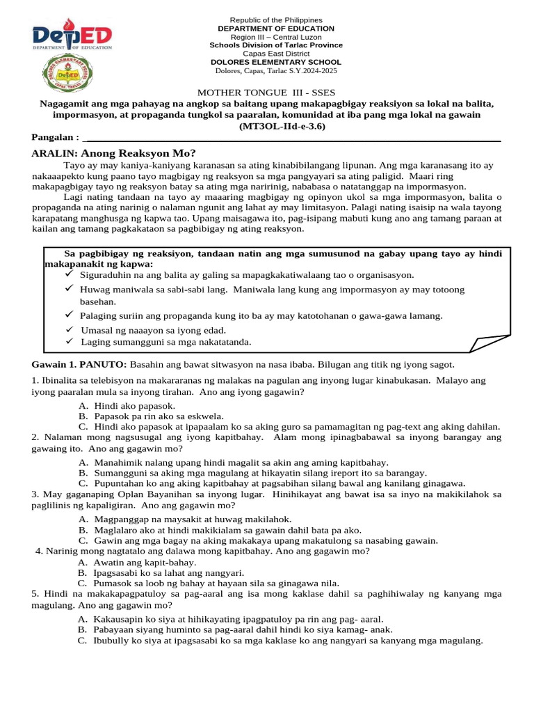 Las MTB Q 2 Week 2 | PDF