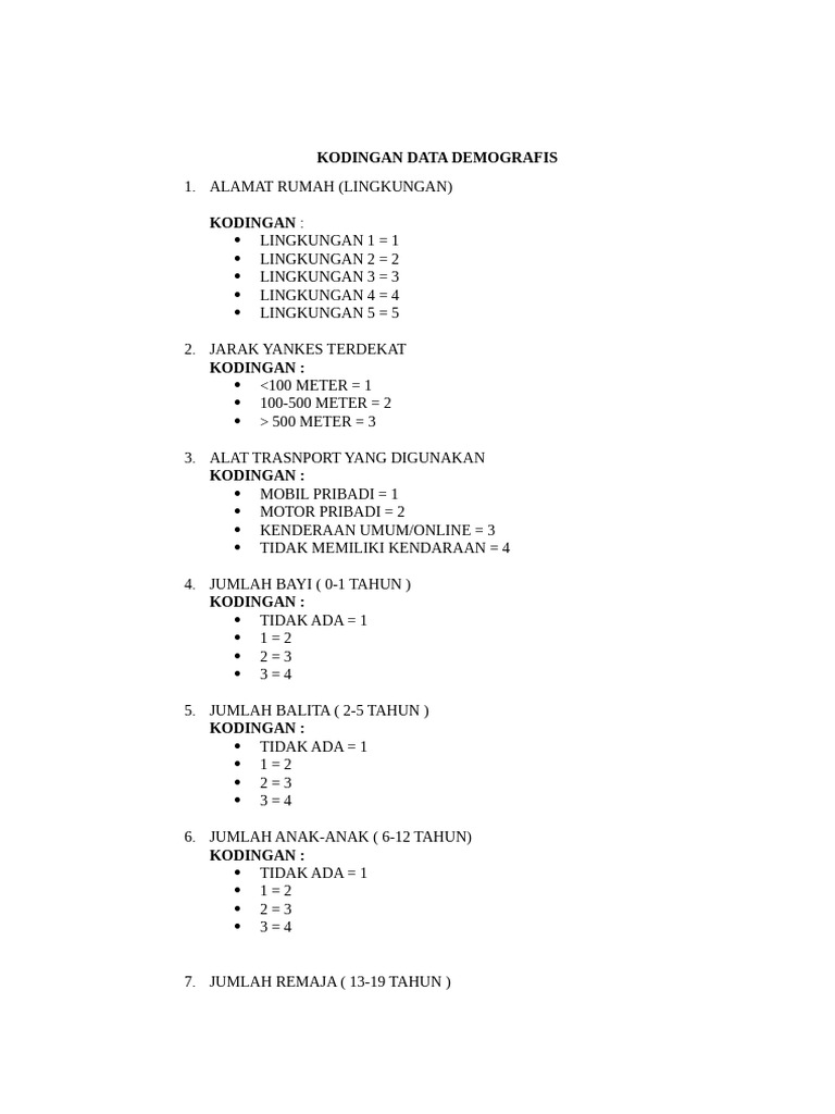 Kodingan Demograf & Status Kesehatan | PDF