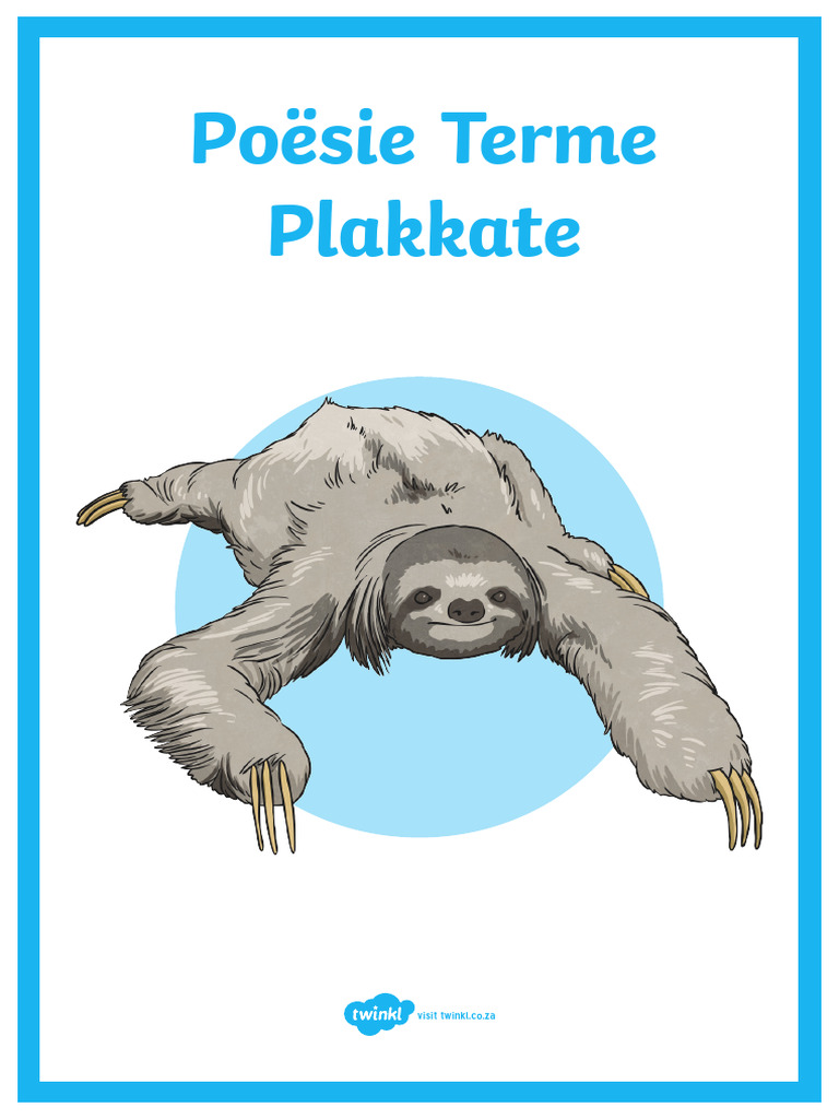 Poëtiese Begrippe Klas Plakkate | PDF