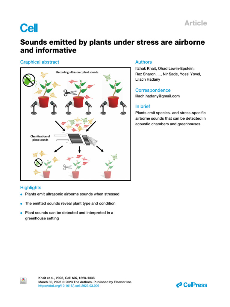Sound Emitted by Plants | PDF | Sound | Microphone