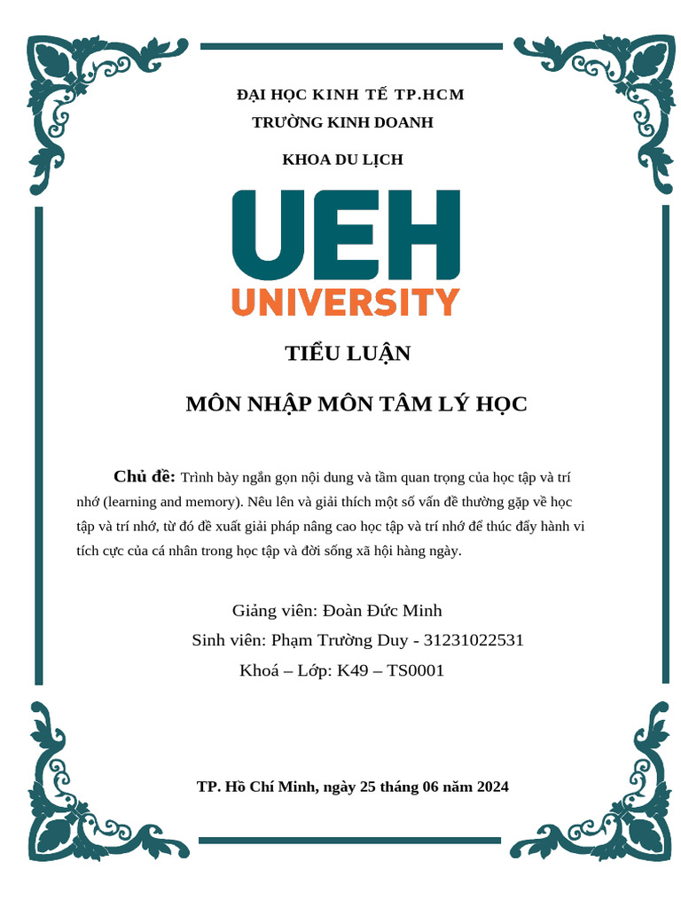 3123102531.Ph M Trư NG Duy - TS0001-DHCQ-K49 | PDF