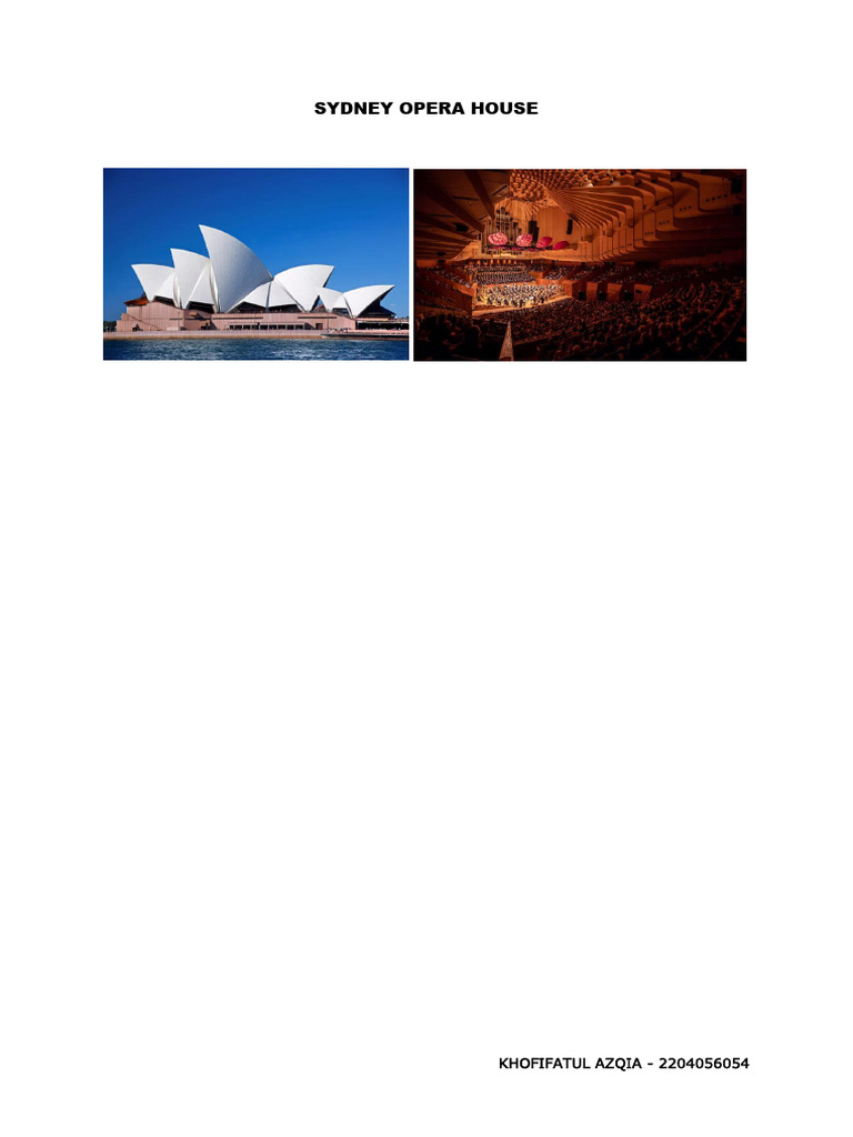 Sejarah dan Arsitektur Sydney Opera House | PDF