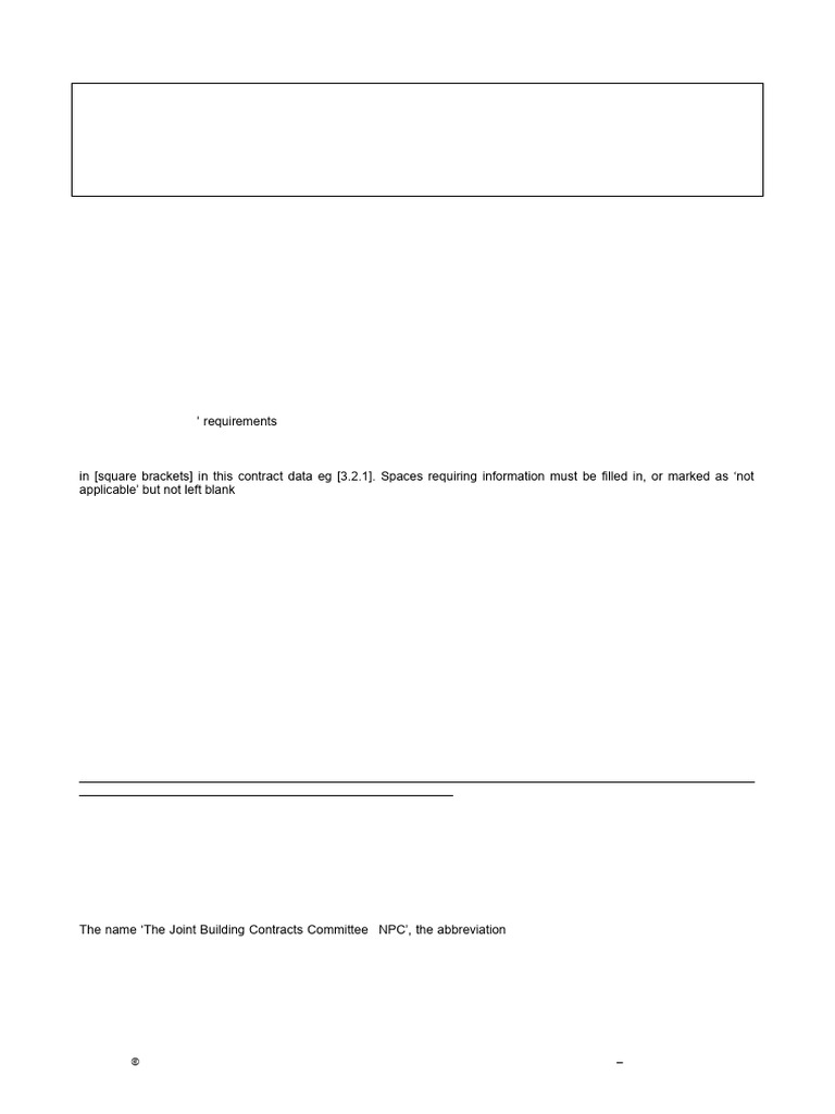 C1.2 Contract Data PBA JBCC 6.2 SANSA | PDF | Insurance | Adjudication