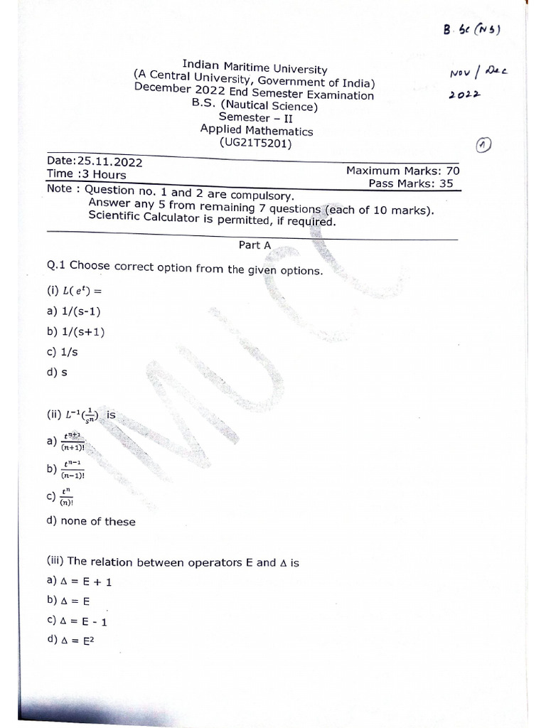 2 ND SEM ARREAR QUESTION PAPER | PDF