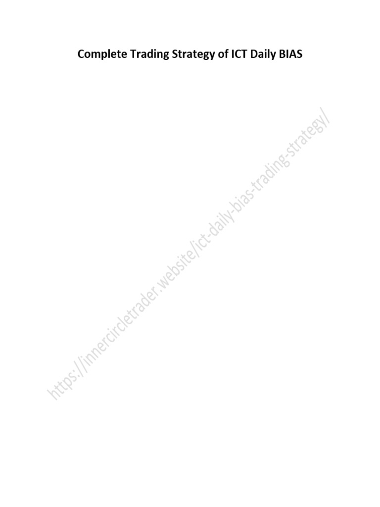 ICT Daily Bias Trading Strategy Guide | PDF | Finance & Money Management